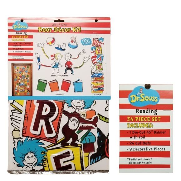 Eureka | Wall Decor | Eureka Dr Seuss Reading All In One Door Decor Kit ...